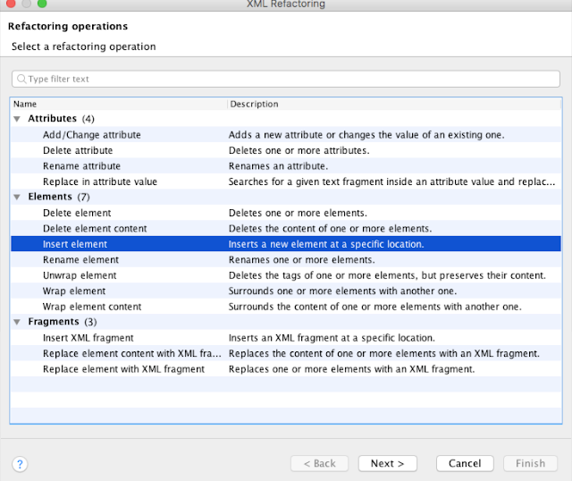 Inserting a New Element into an XML File Using Oxygen