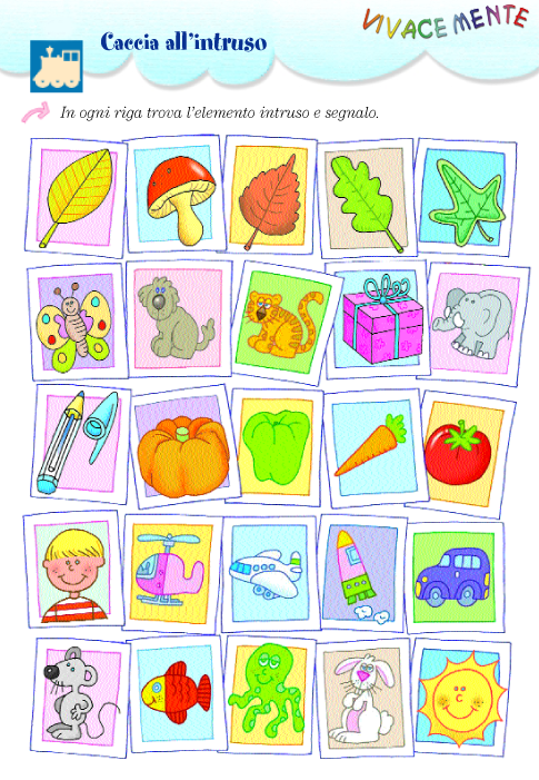 VIVACEMENTE il giornalino del cuore e della mente: Trova l'intruso in ...