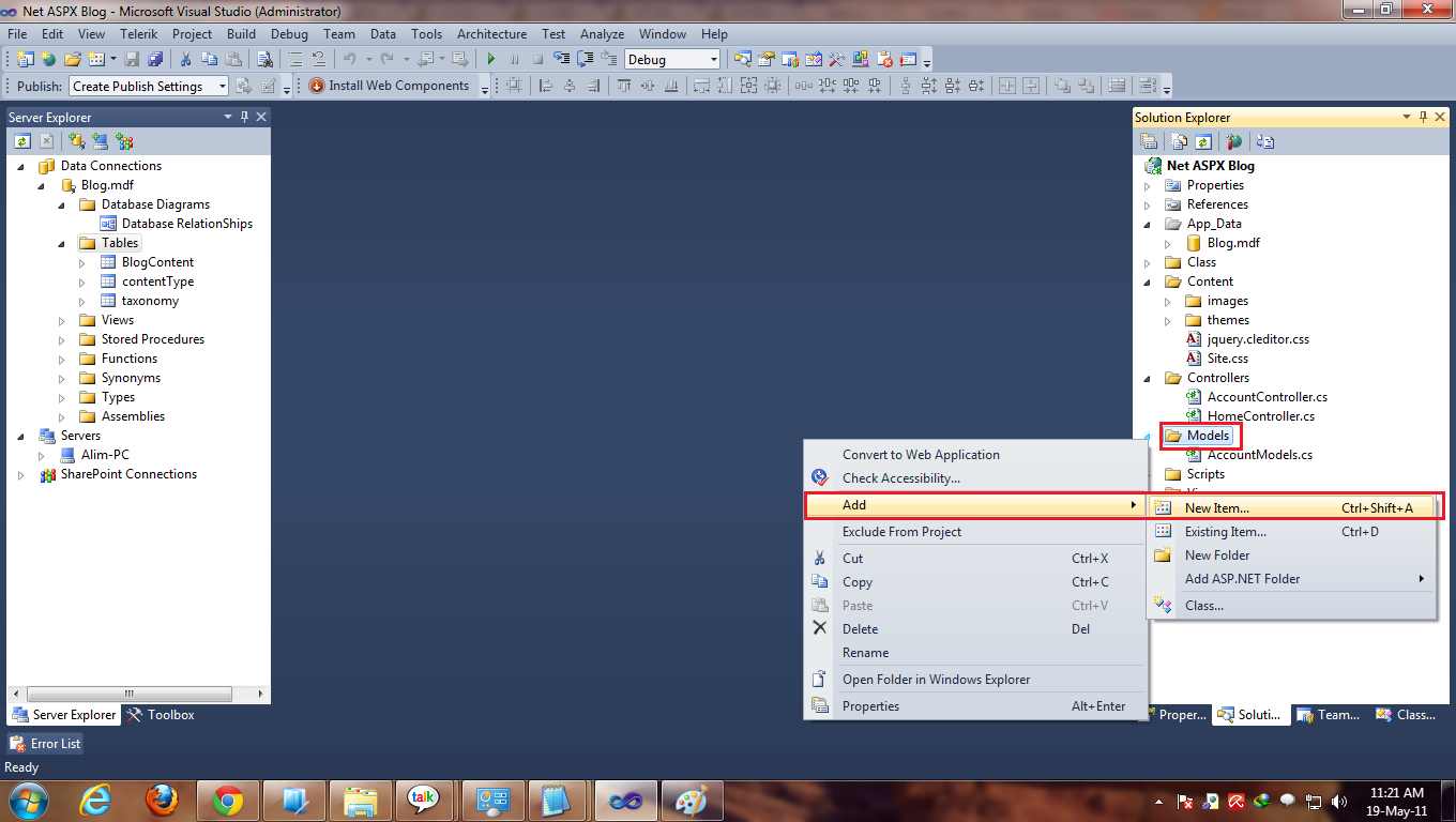Alim Ul Karims Blog How To Create Database First In Aspnet Mvc3mvc 3 Using Entity Framework
