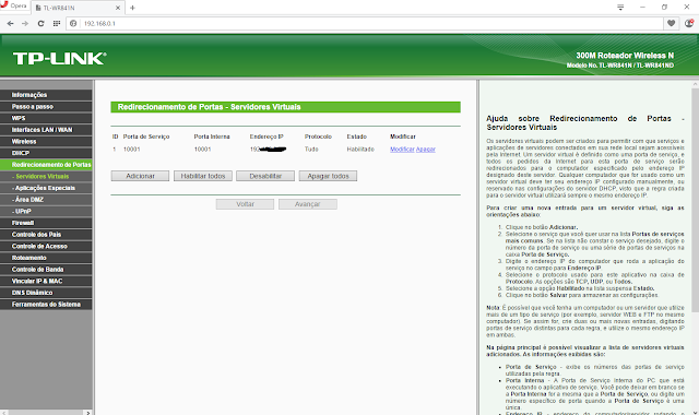 Abrindo Portas de Internet no roteador TP link ~ Tec-Soluções