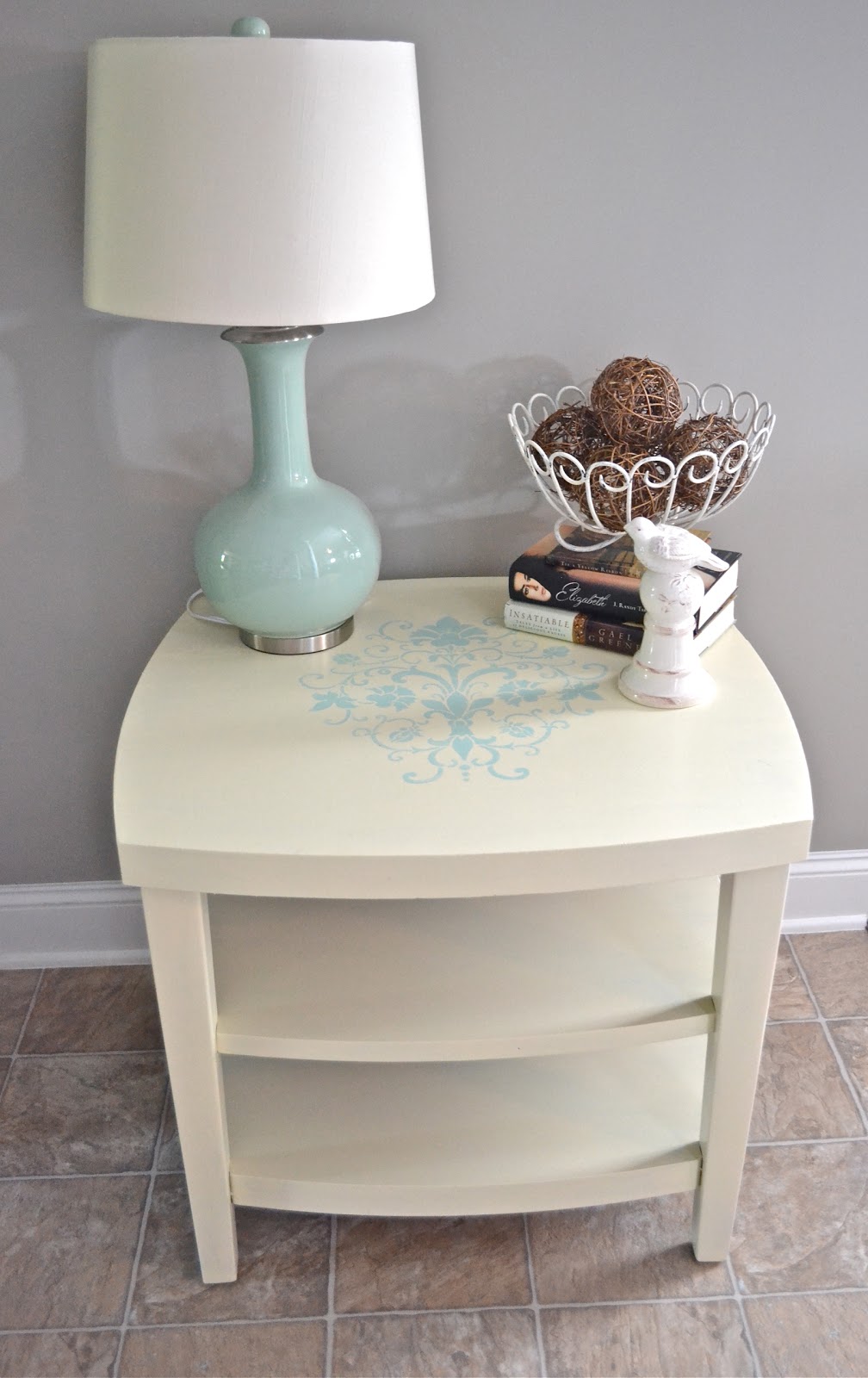 Stenciled Side Table... - Liz Marie Blog