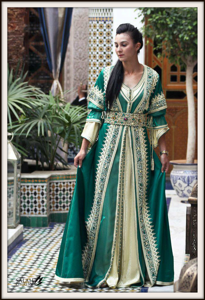 caftan azhar: collection du caftan vert