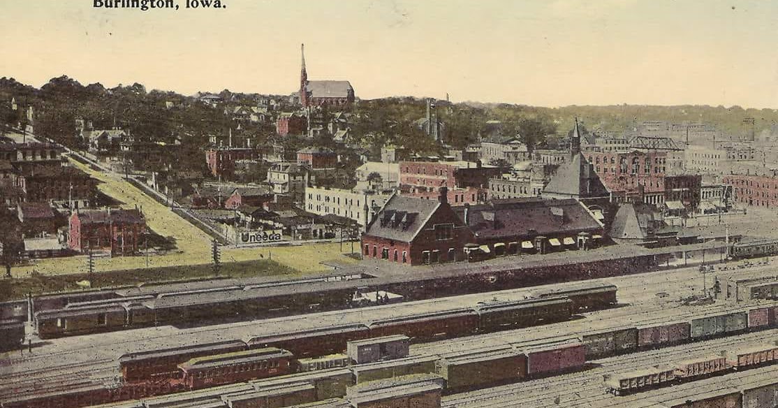 Towns and Nature: Burlington, IA: CB&Q Depot and Railyard