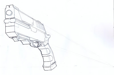 Paul Sims CGA: Hand Gun Perspective Drawing