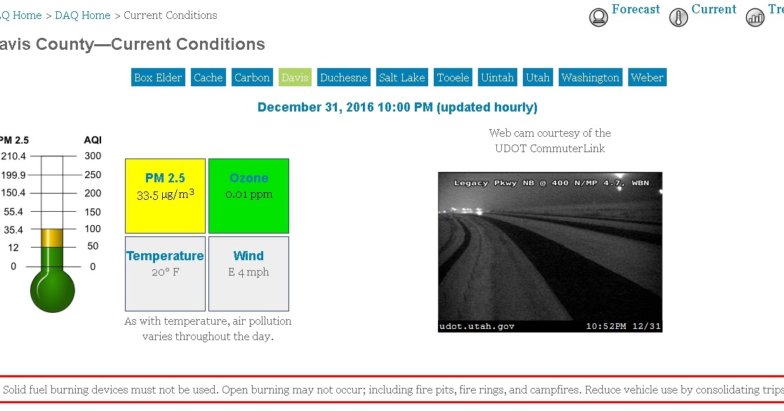 Utah's winter inversion: pictures and different elevations and ...