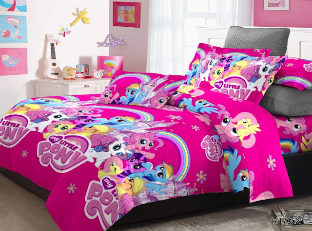 HARGA BEDCOVER LITTLE PONY 160X200 I WONGPASAR GROSIR MALANG - WONGPASAR
