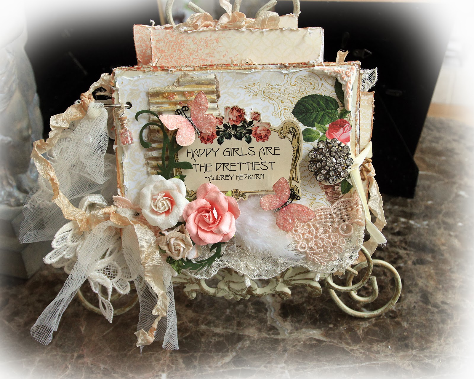 My Glitter Coated Life: Shabby Girls Mini Album With Tresors De Luxe~