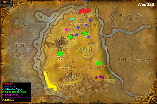WoW Rare Spawns: Westfall Rare Spawns