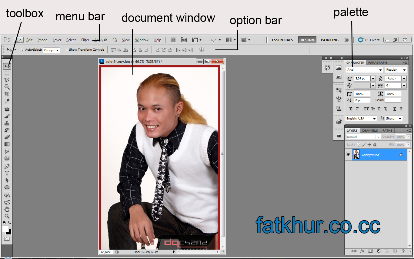 Tampilan Lembar Kerja Photoshop | Fatkhur Blog