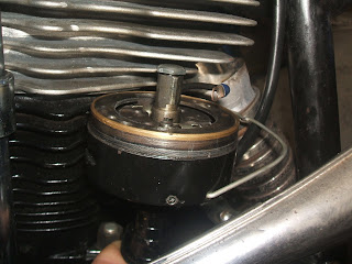 Harley Davidson Panhead : Timing marks, distributor-timer, log book.