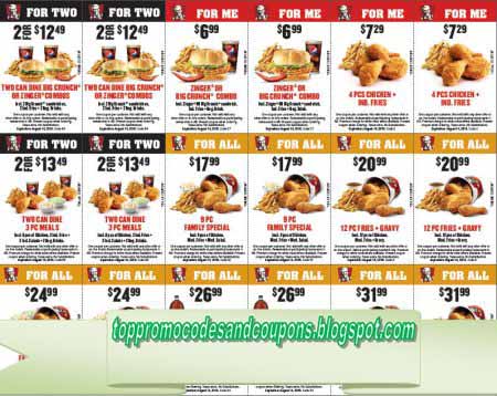 Free Promo Codes and Coupons 2023: Kfc Coupons