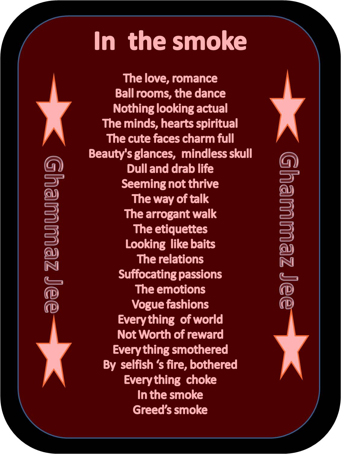 Beautylove and Poetry: In the smoke (Poem)