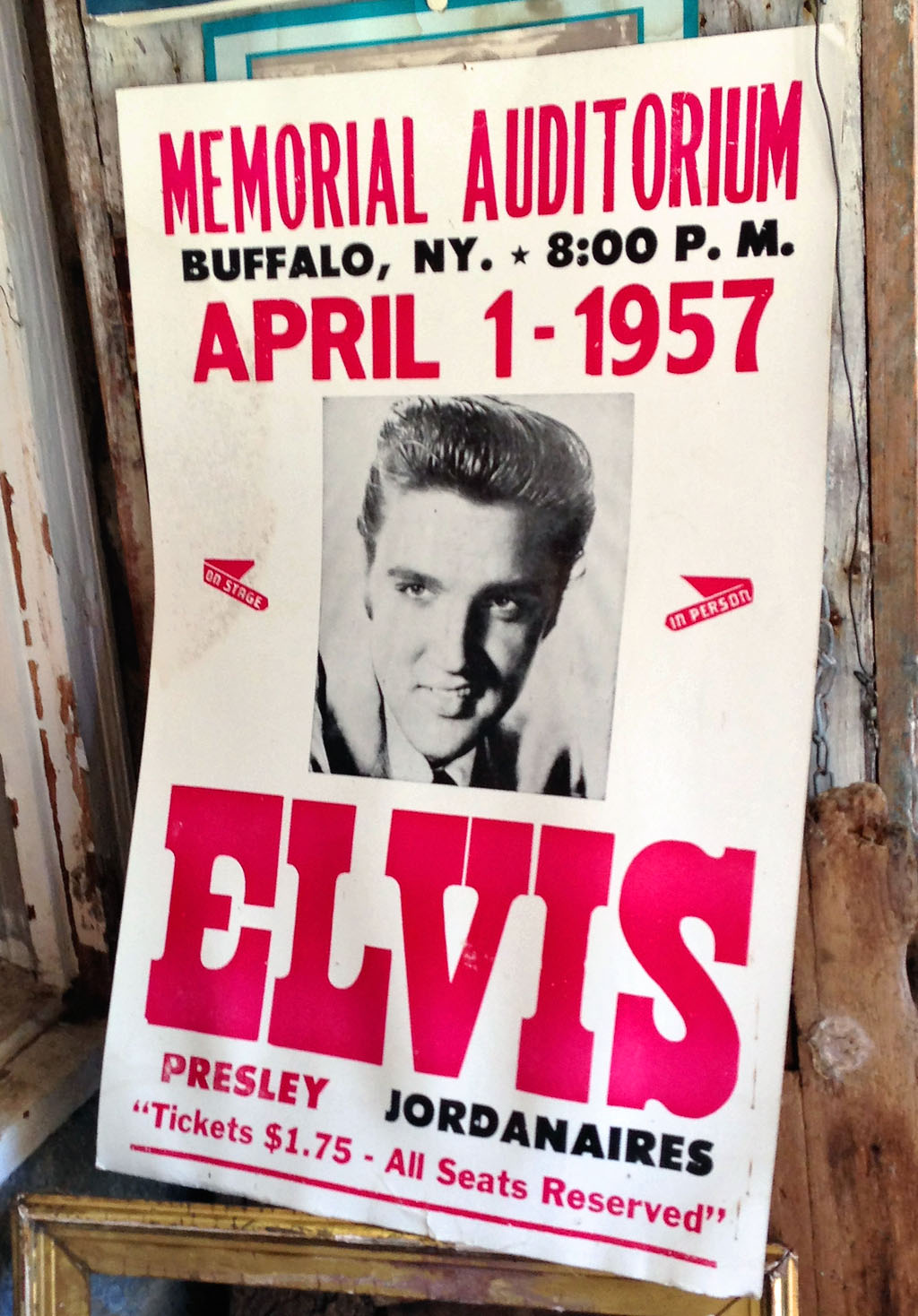 Are You The Cameraman?: Elvis in Buffalo NY Concert Poster April 1, 1957
