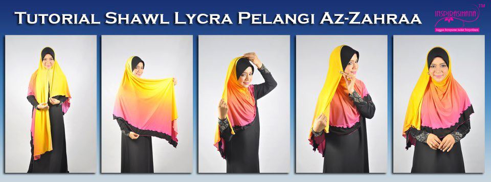 ANEKA TUDUNG LABUH: SOLD OUT-DISKAUN15%-SHAWL LYCRA PELANGI AZ-ZAHRAA