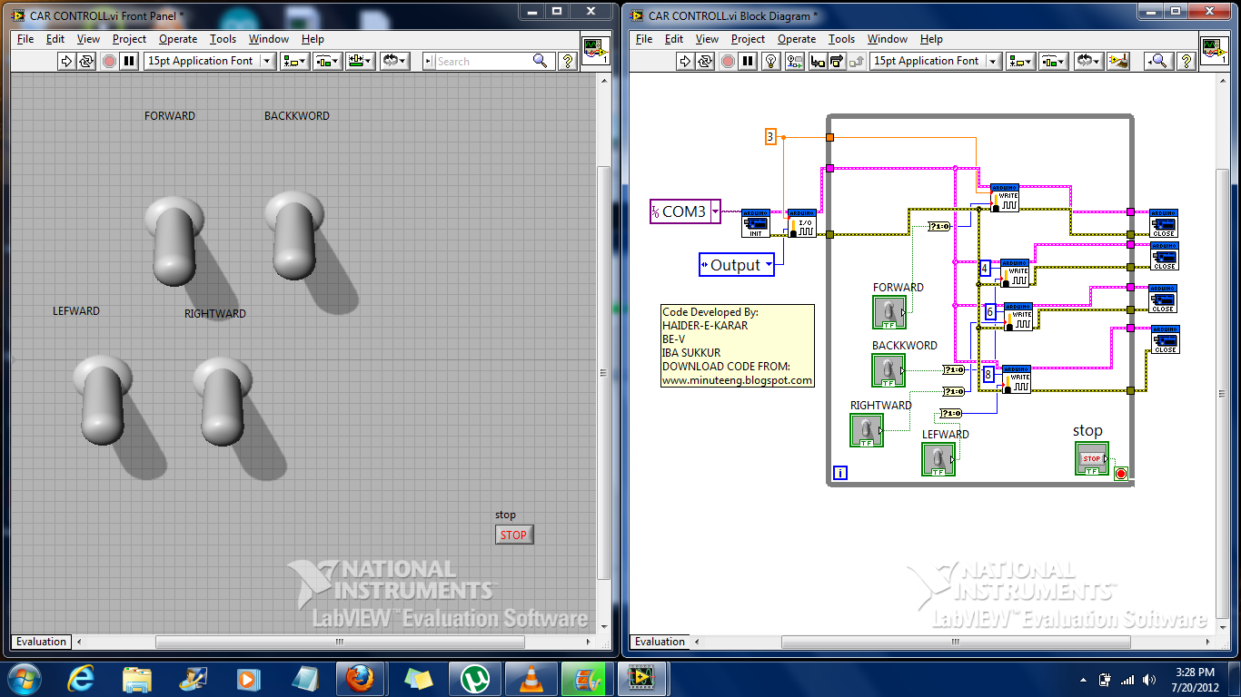 Control car with arduino and labview ~ MinuteEngineering