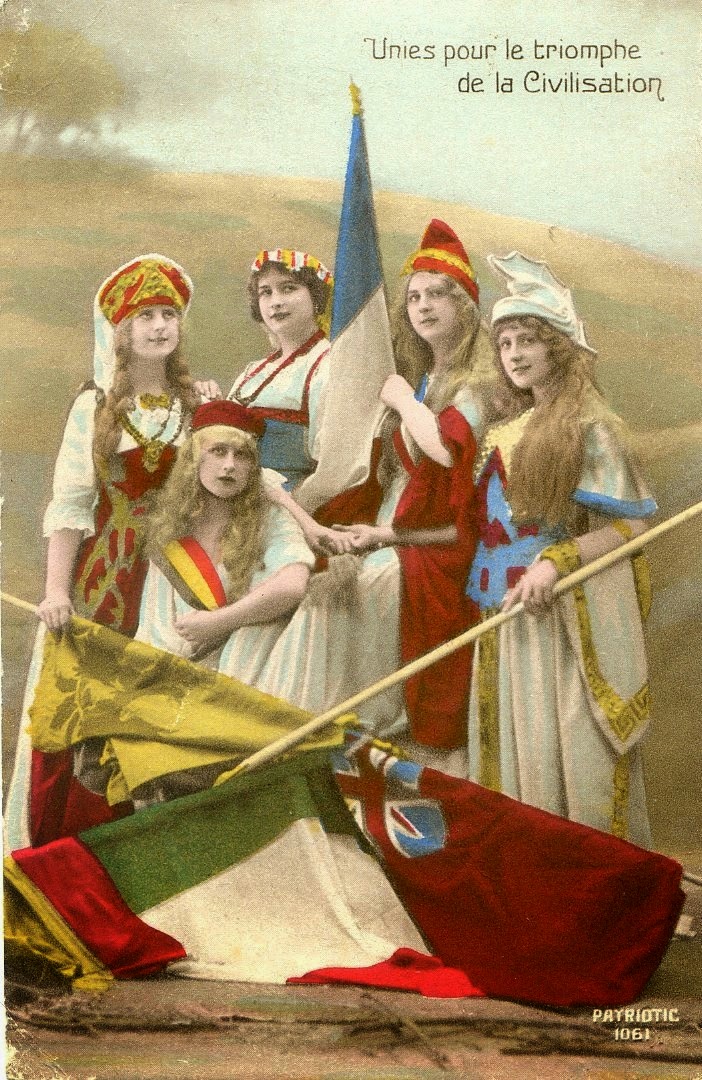 Beautiful French Propaganda Postcards From World War I ~ Vintage Everyday