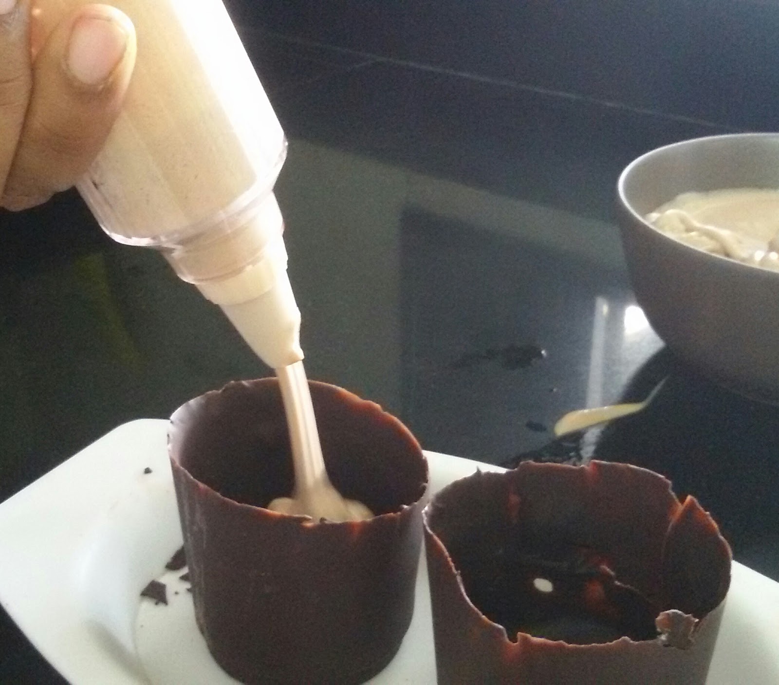 Bongtaste : Chocolate Flower Tub filled with Eggless Chocolate Mousse ...