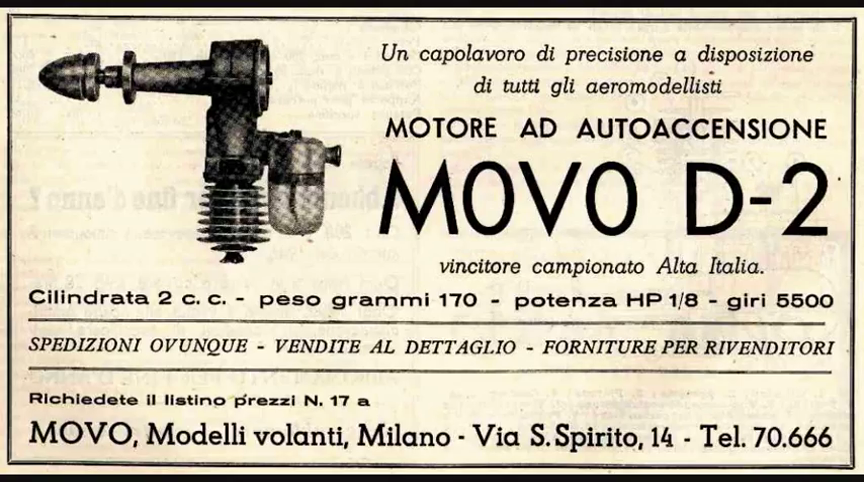 Vintage Model Airplane Engines Running: 1946 Italian MOVO D-2 Diesel