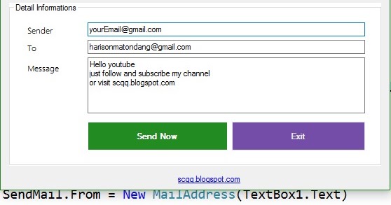 VB.NET Simple Application Send Mail SMTPClient gmail.com + Source Code ...