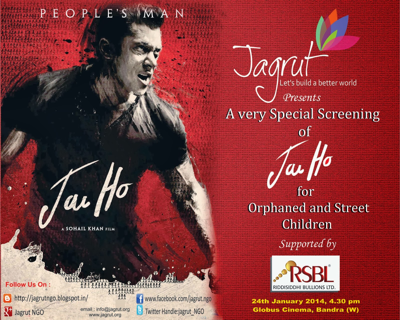 Jagrut NGO: With Jai Ho Screening, Jagrut launches a “MAKE THEM SIMLE ...