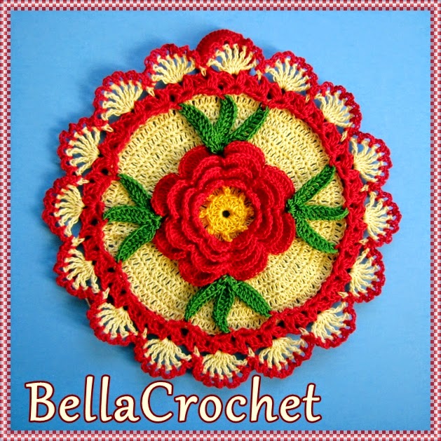 BellaCrochet: Country Rose Decorative Potholder: A Free Crochet Pattern ...