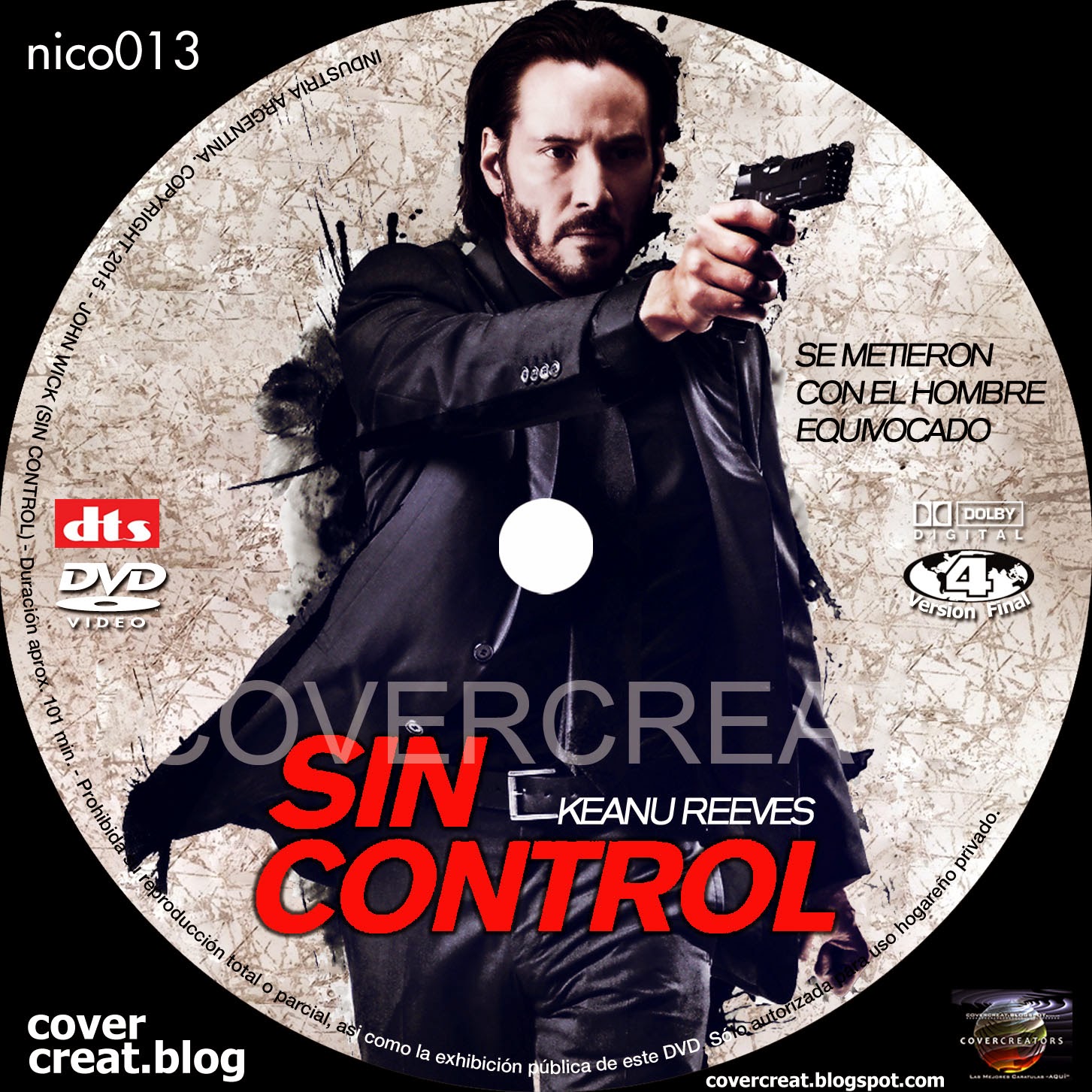 COVERCARATULAS DE DVD - CD COVERCREATORS: JOHN WICK DVD COVER CD 2014 ...