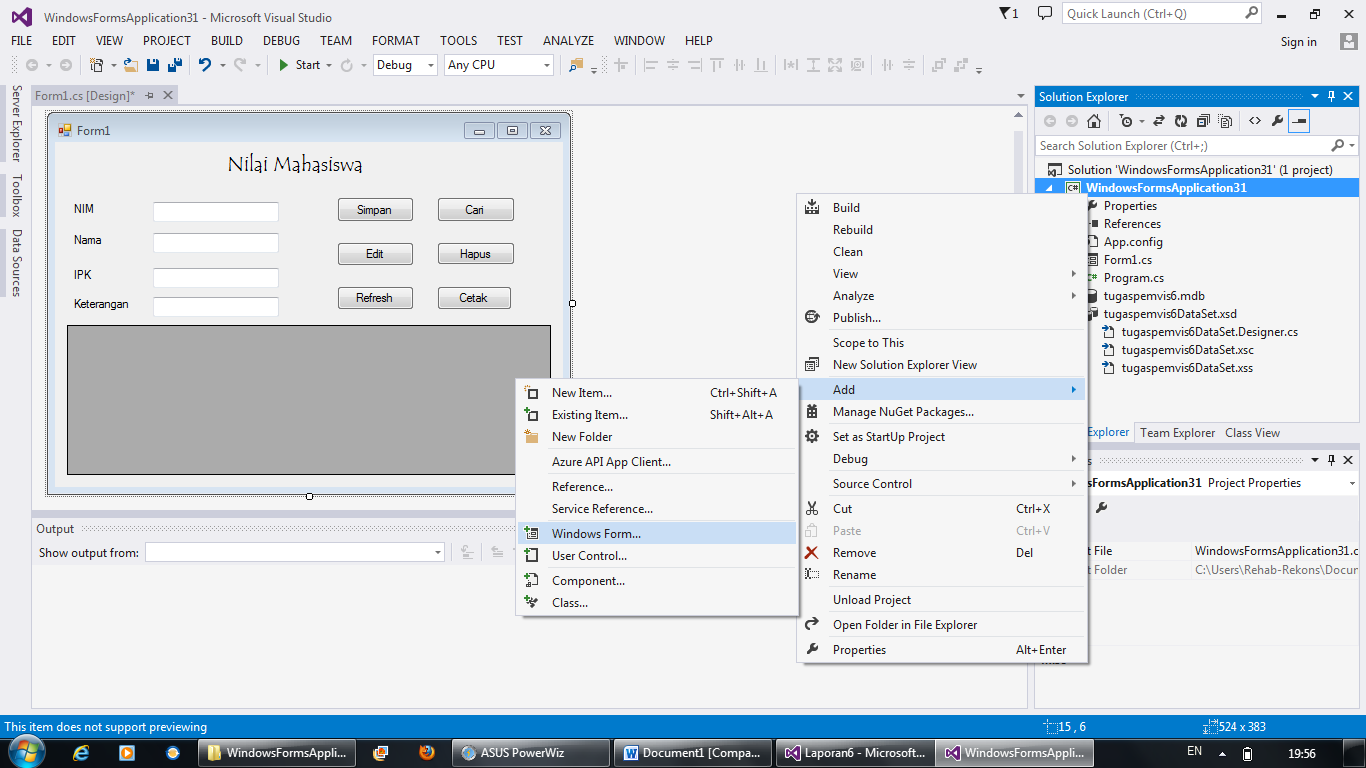 Ilmu Komputer: Cara Membuat Report pada Visual Studio
