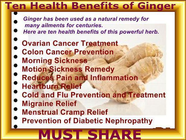 rainbowdiary: Ten Health Benefits Of Ginger