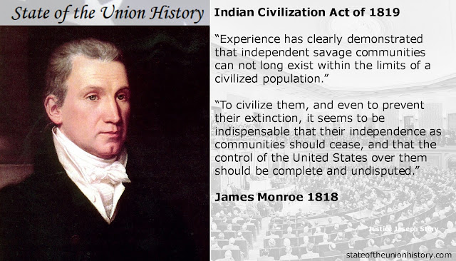 State Of The Union History 1818 James Monroe Indian Civilization Act Of 1819 state-of-the-union-history-1818-james-monroe-indian-civilization-act-of-1819