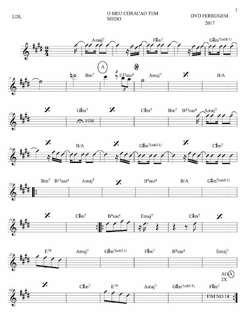 Meu Cavaquinho Partituras: Partitura - O Meu Coração Tem Medo - Ferrugem Meu Cavaquinho Partituras: Partitura - O Meu Coração Tem Medo - Ferrugem