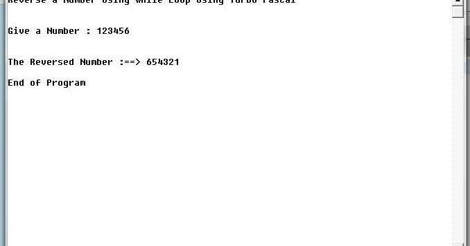 Free Programming Source Codes and Computer Programming Tutorials: Reverse a Number Using While ...