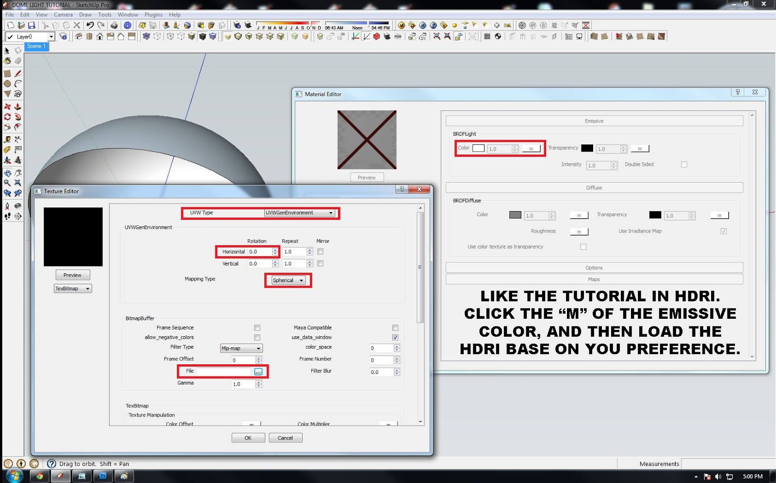 SKETCHUP TEXTURE: TUTORIAL ARTIFICIAL DOME LIGHT IN VRAY 1.49