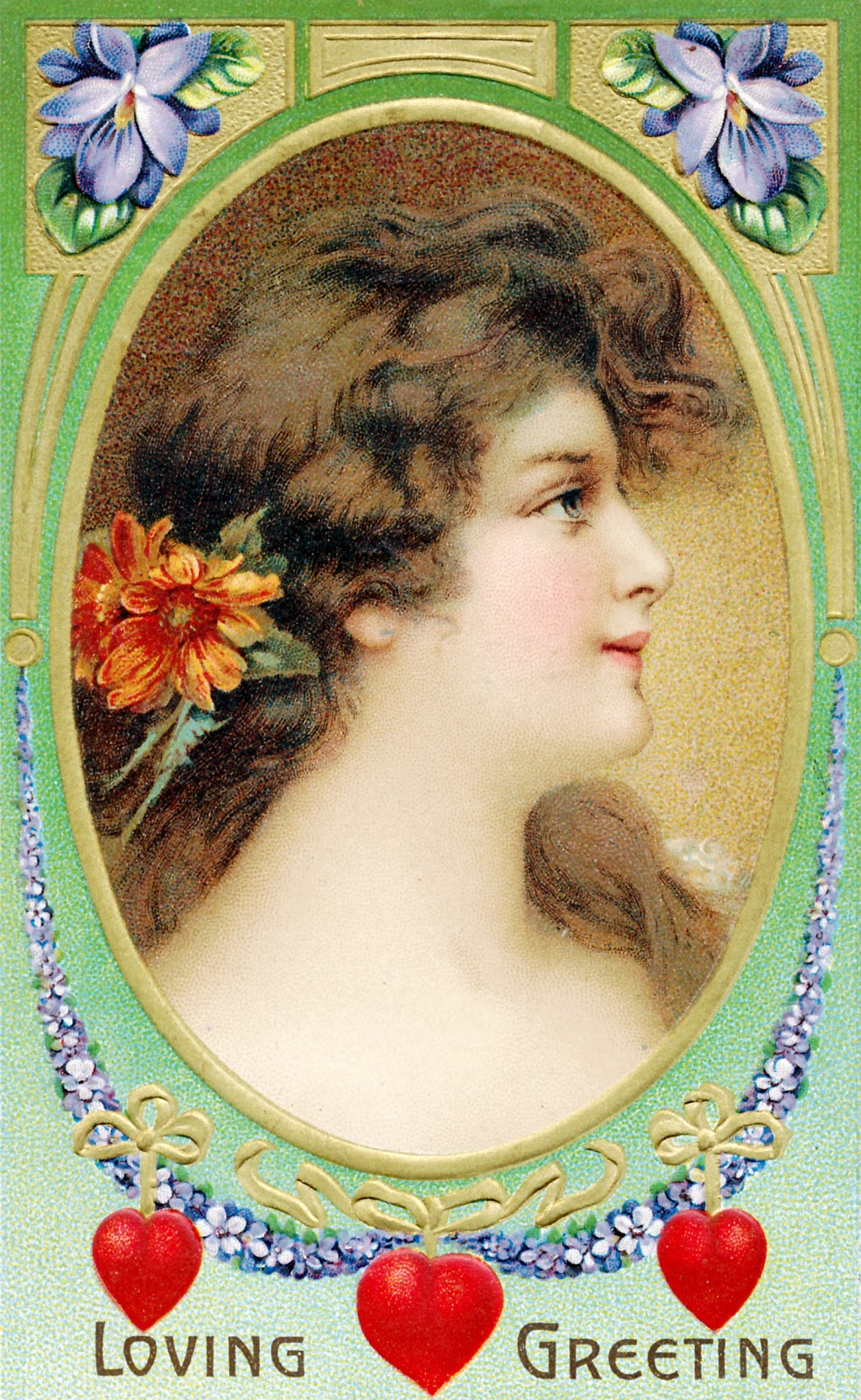 Collage Candy: Vintage postcards: more lovely ladies