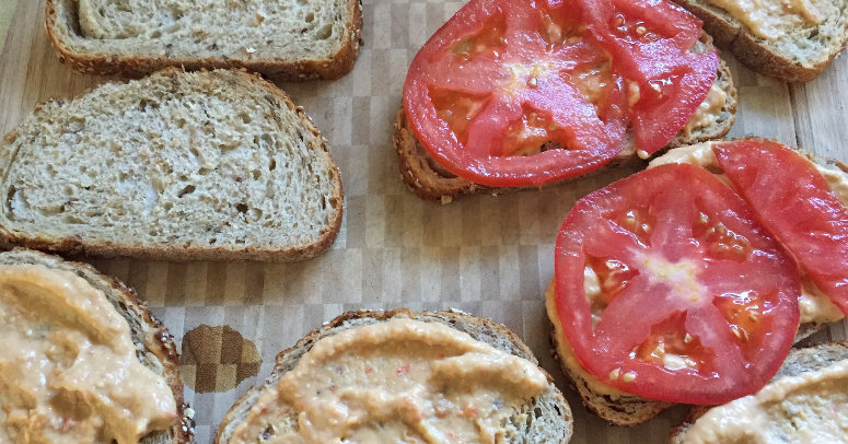 The Healthy Hoff: Hoff's Toasted Hummus Sandwich