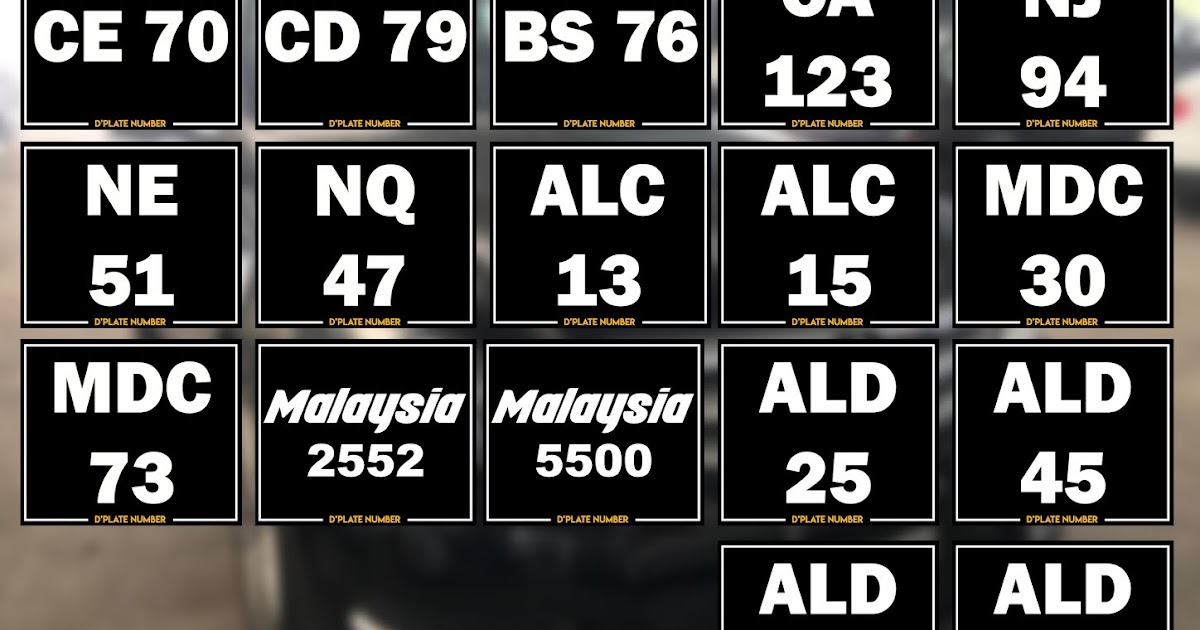 NOMBOR PLATE MALAYSIA: SIRI MENARIK NOMBOR PLATE 2 ANGKA & SIRI MALAYSIA