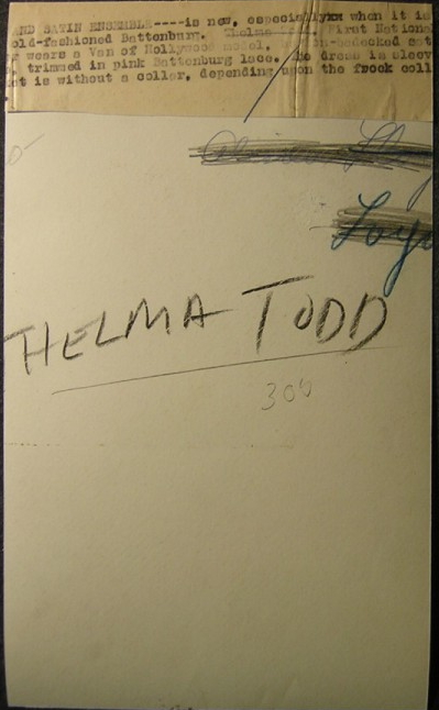 Thelma Todd: Alison Loyd