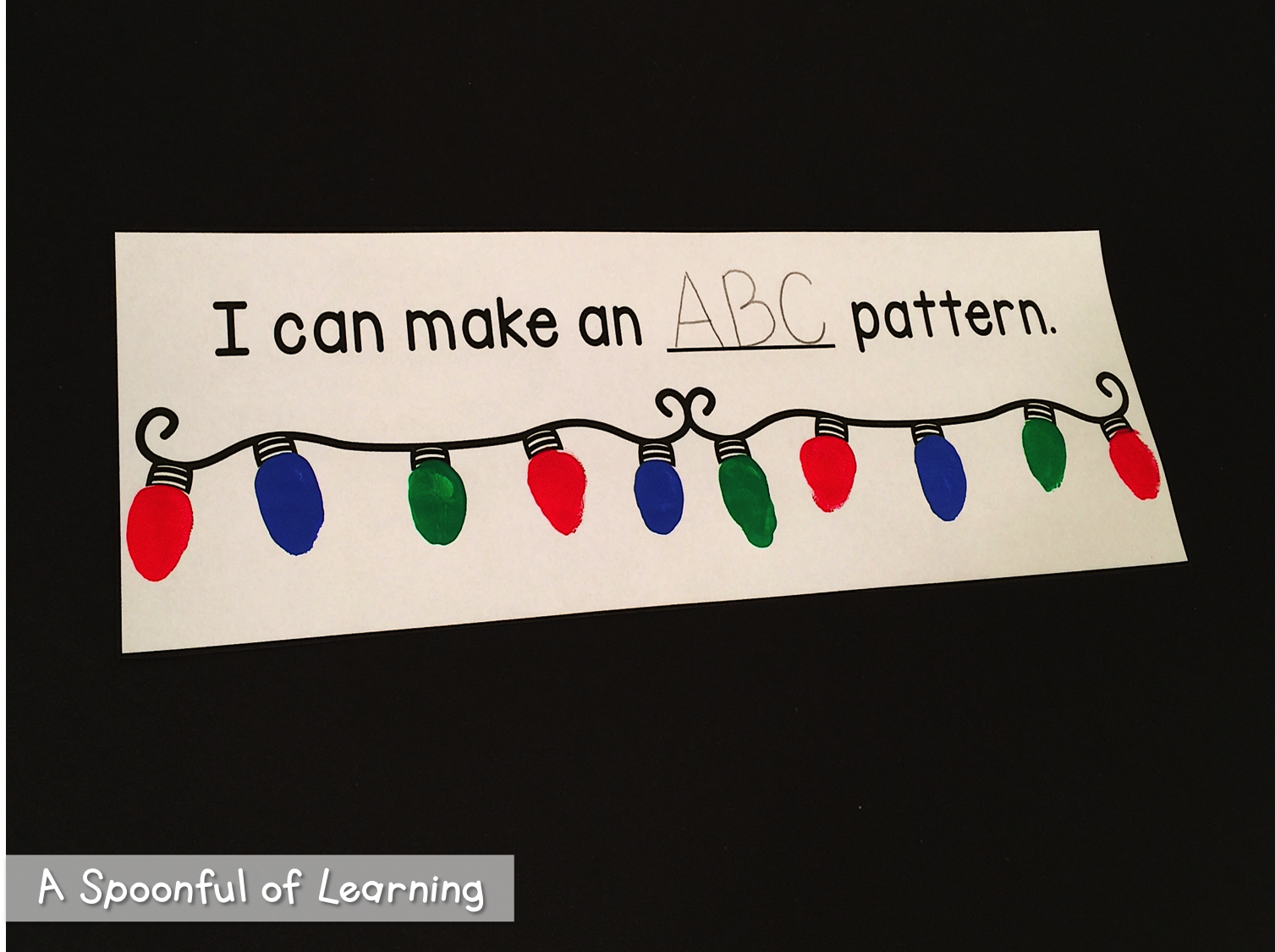 Holiday Patterns Freebie - Learn the 4 Activities- A Spoon of Learning