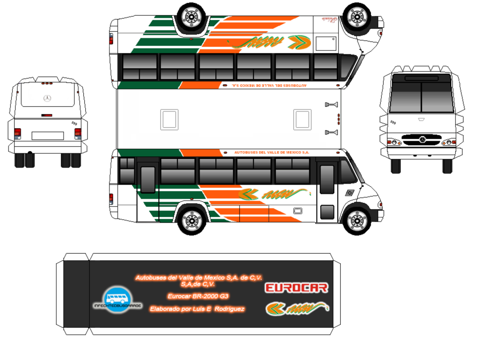 SP. Papel Modelismo: PaperCraft - Autobuses del Valle de Mexico