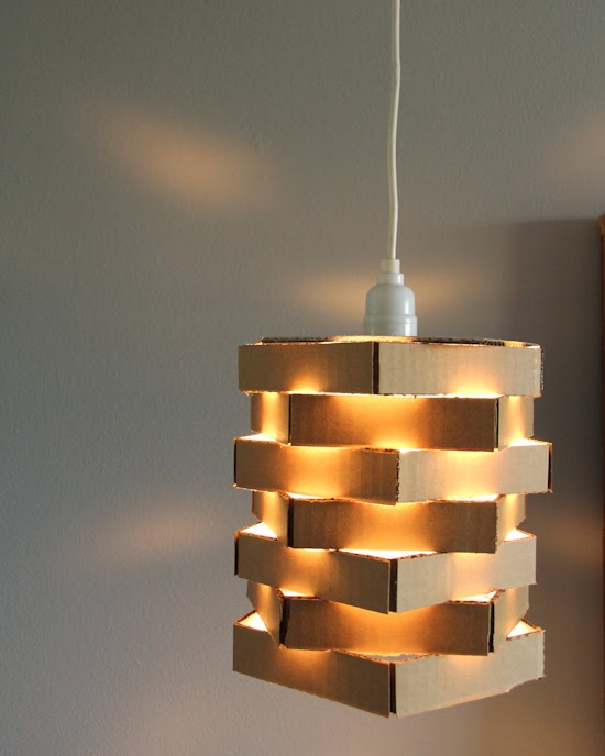 Eco Deco DIY: Lampara de carton