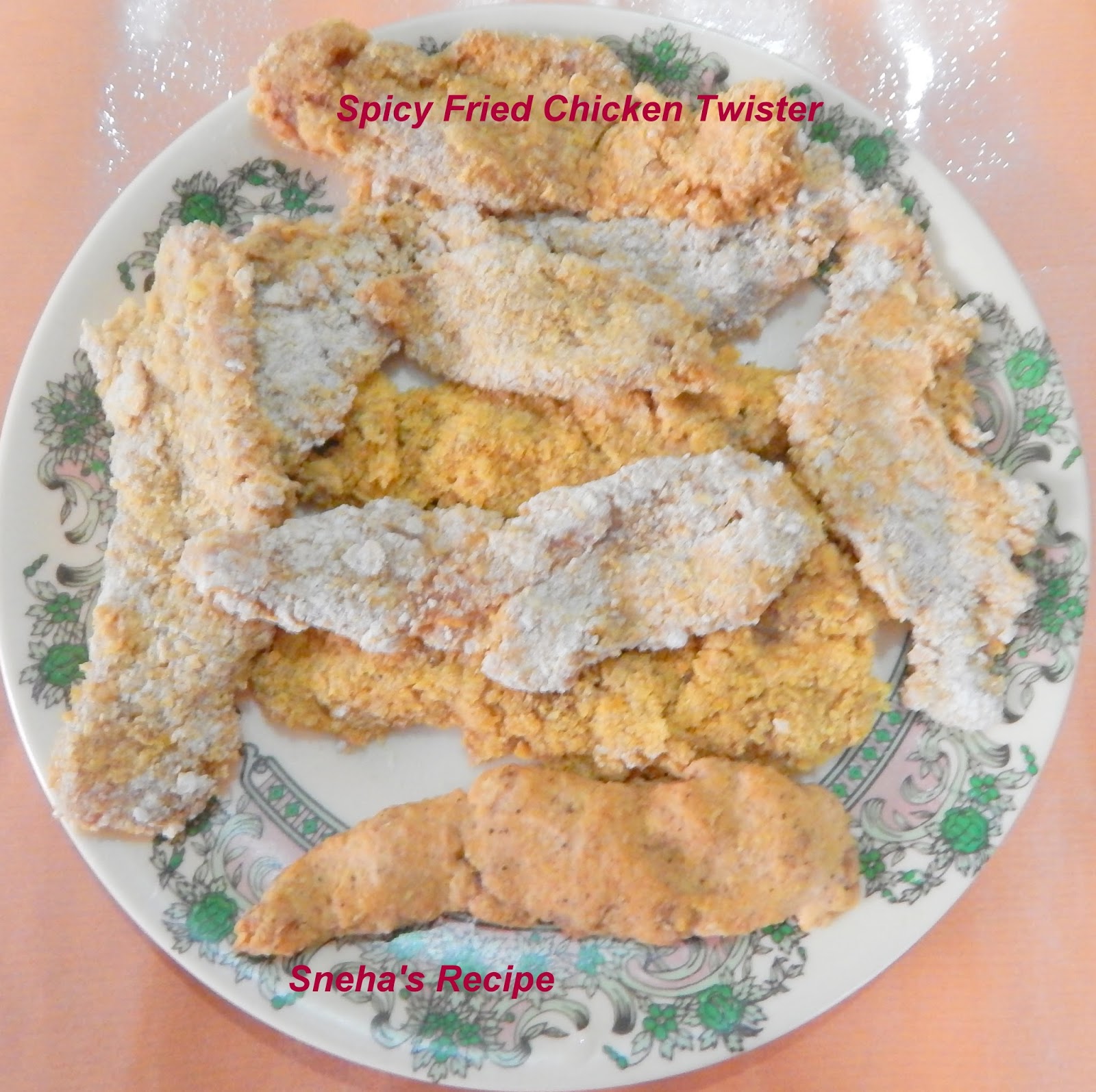 Spicy Fried Chicken Twister - Sneha's Recipe