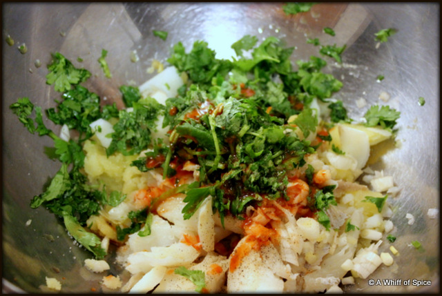 Brazilian Cod Fish Balls with Emerald Rice