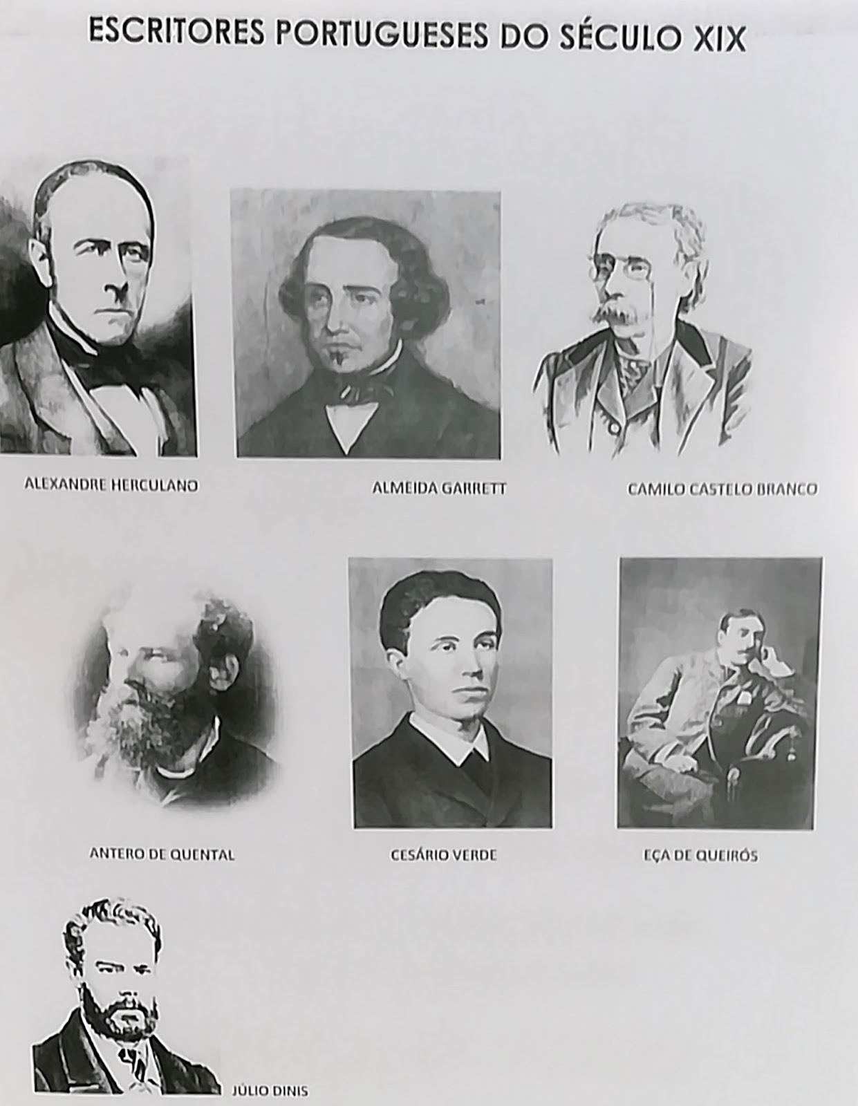 PALAVRAS INTERMITENTES: Escritores portugueses do século XIX