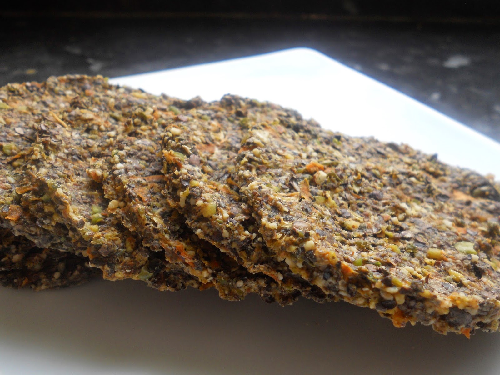 Almond and Mung Sprout Crackers- raw, vegan