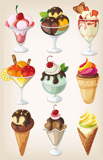 Helados | Vector Clipart
