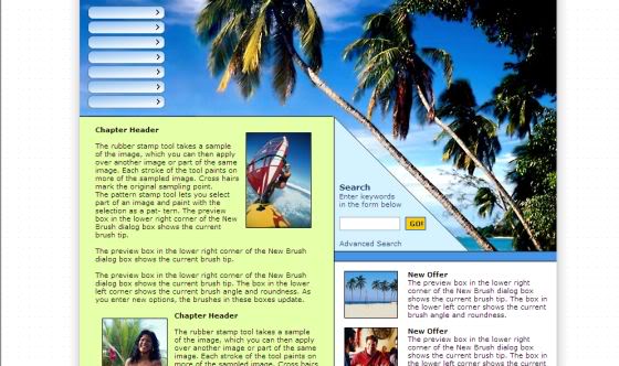 Free Sexy Travel Beach Website Template