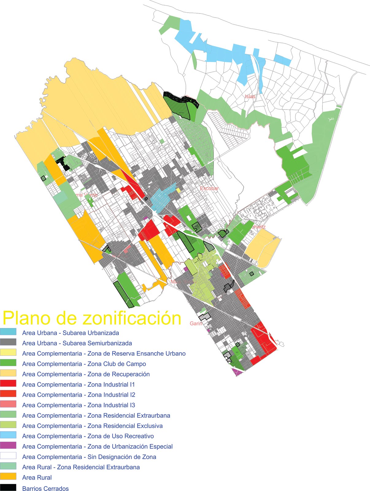 e x u r b i a _ 5: Zonificación_Partido de Escobar