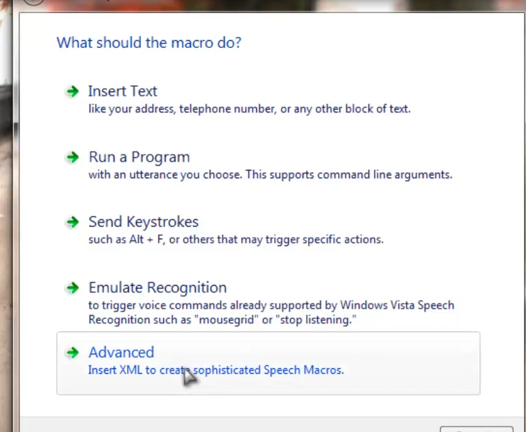 Asistente Windows: CREA TUS SPEECH MACROS