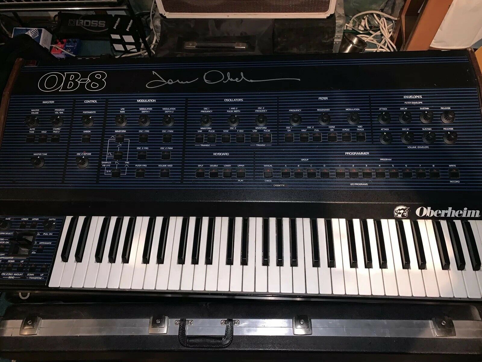 MATRIXSYNTH: Oberheim OB-8 Keyboard Synthesizer signed By Tom Oberheim
