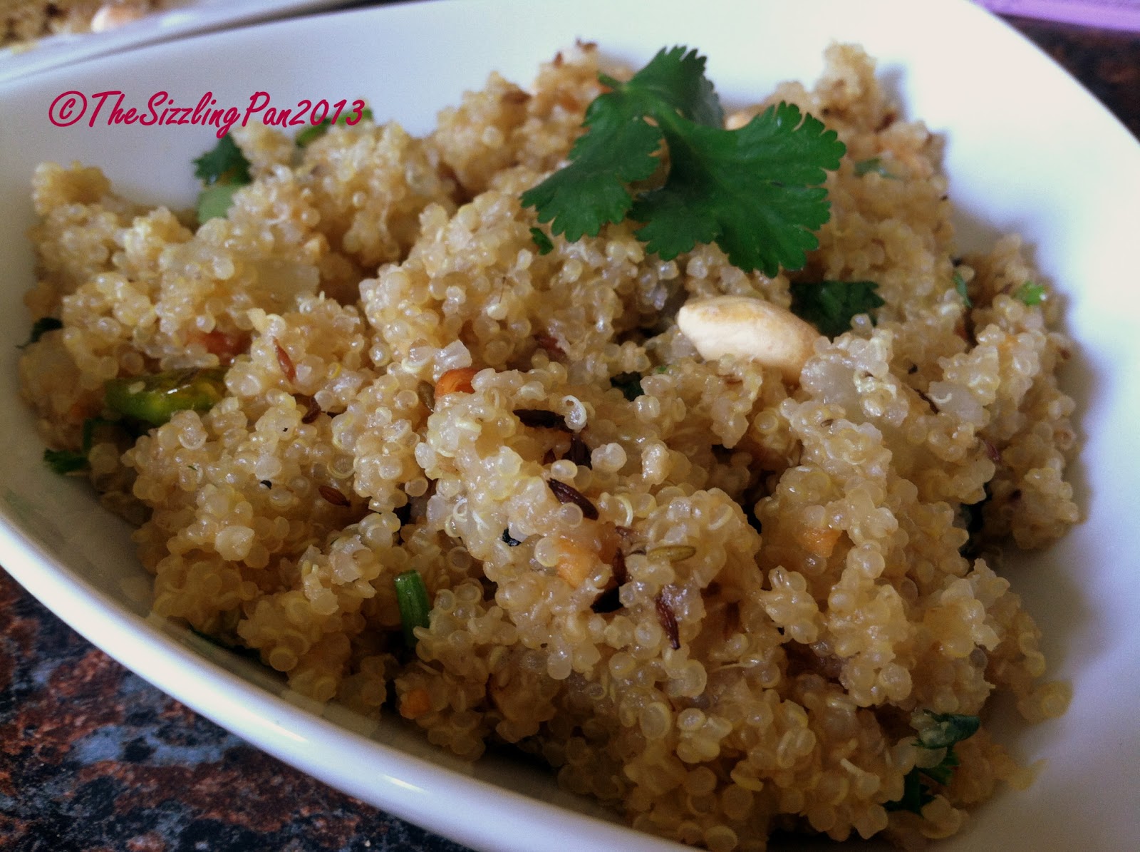 The Sizzling Pan: Quinoa with peanuts and potatoes (Like Sabudana Khichadi)