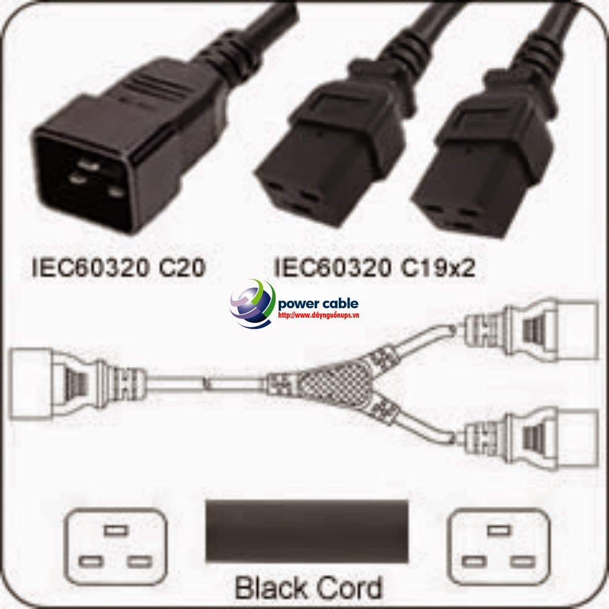 Dây nguồn 2 chấu , 3 chấu ,c13-c14,c19-c20 cho PC,Sever,Máy Chủ,UPS,PDU......